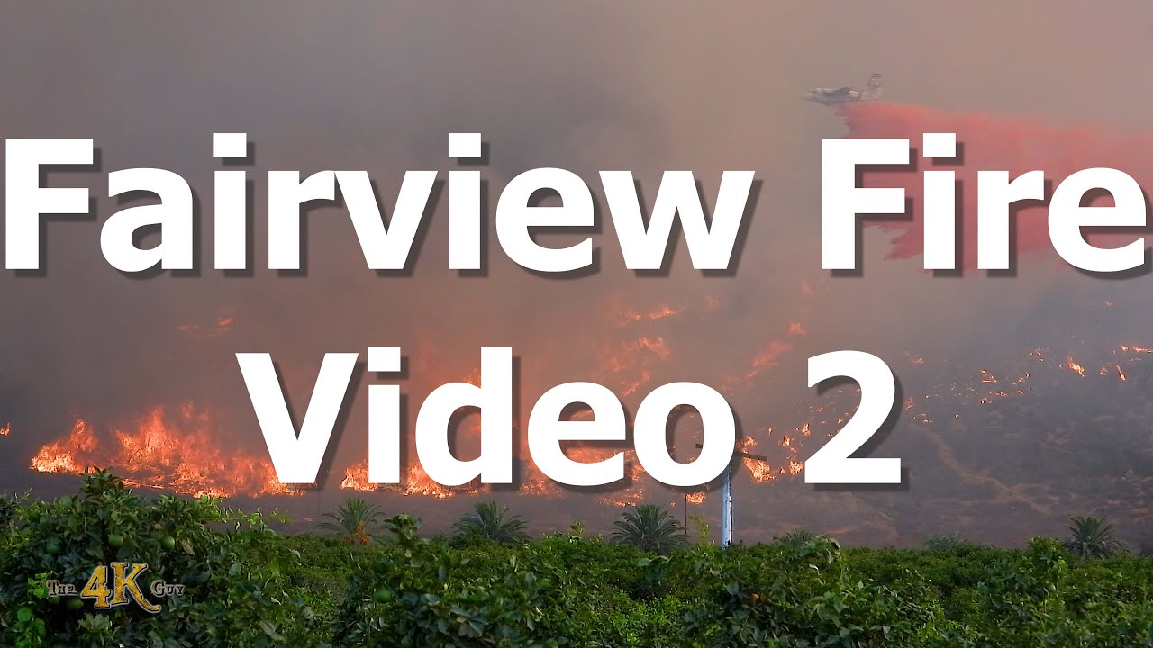Fairview Fire Video 2 - Retardant drop over burning orchard - Sept 2022 ...