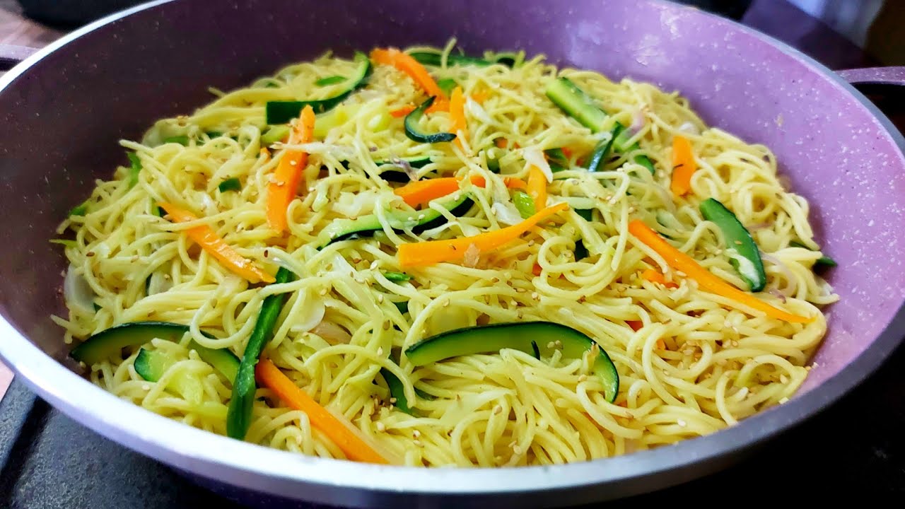 📌በመጥበሻ በደቂቃ ተሰርቶ ያለቀ የአትክልት ፓስታ አሰራር ️Ethiopian food ️Vegetable pasta ...