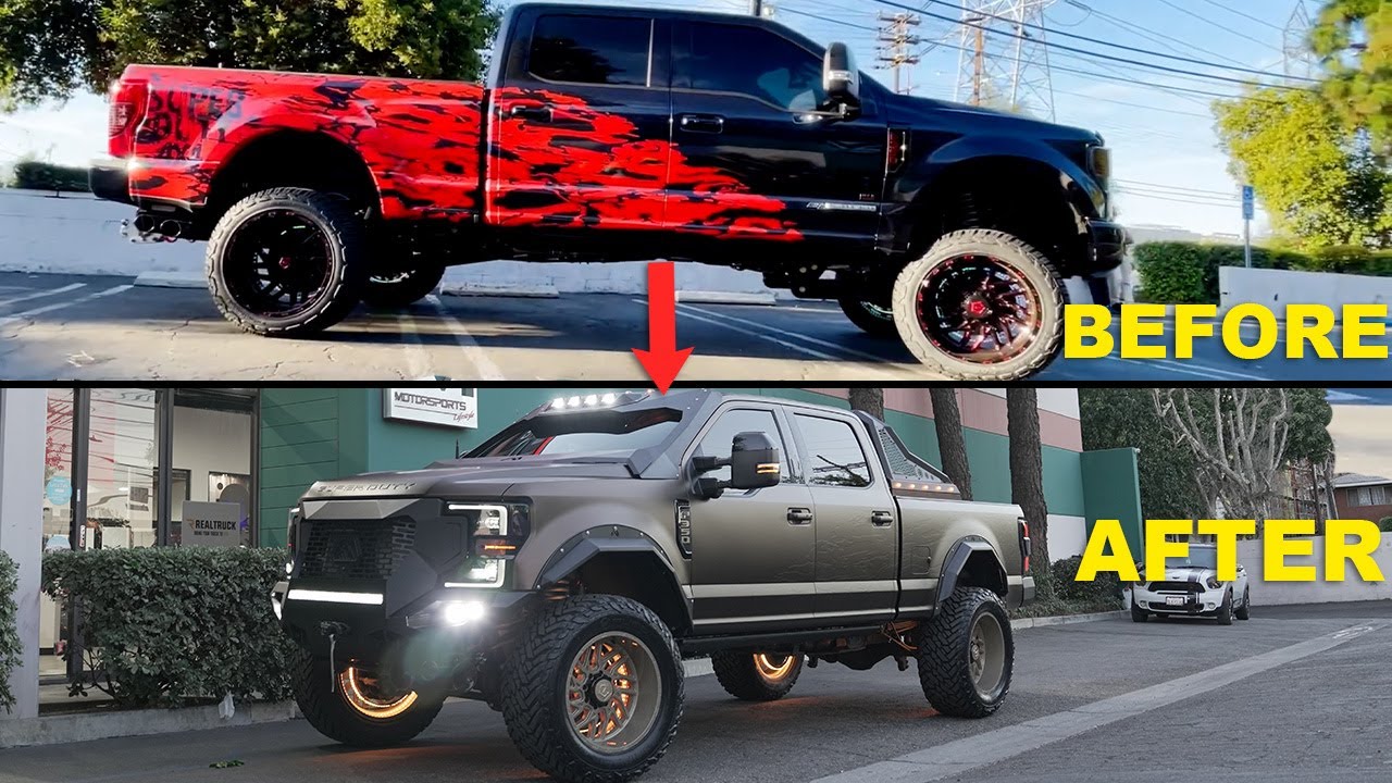 One Of A Kind FORD SUPER DUTY Insanely Customized with Matte Burnished ...