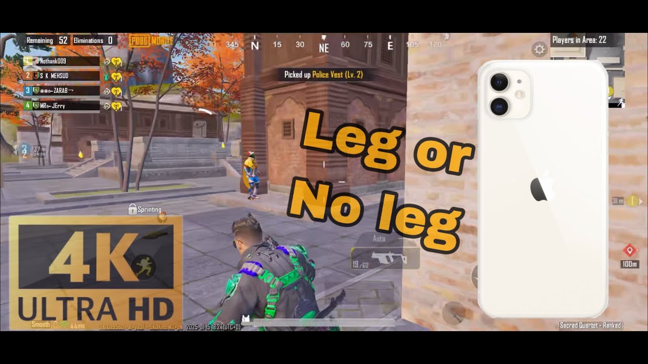 iPhone 11 PUBG leg or no leg 🤔PUBG new update 3.6 - YouTube