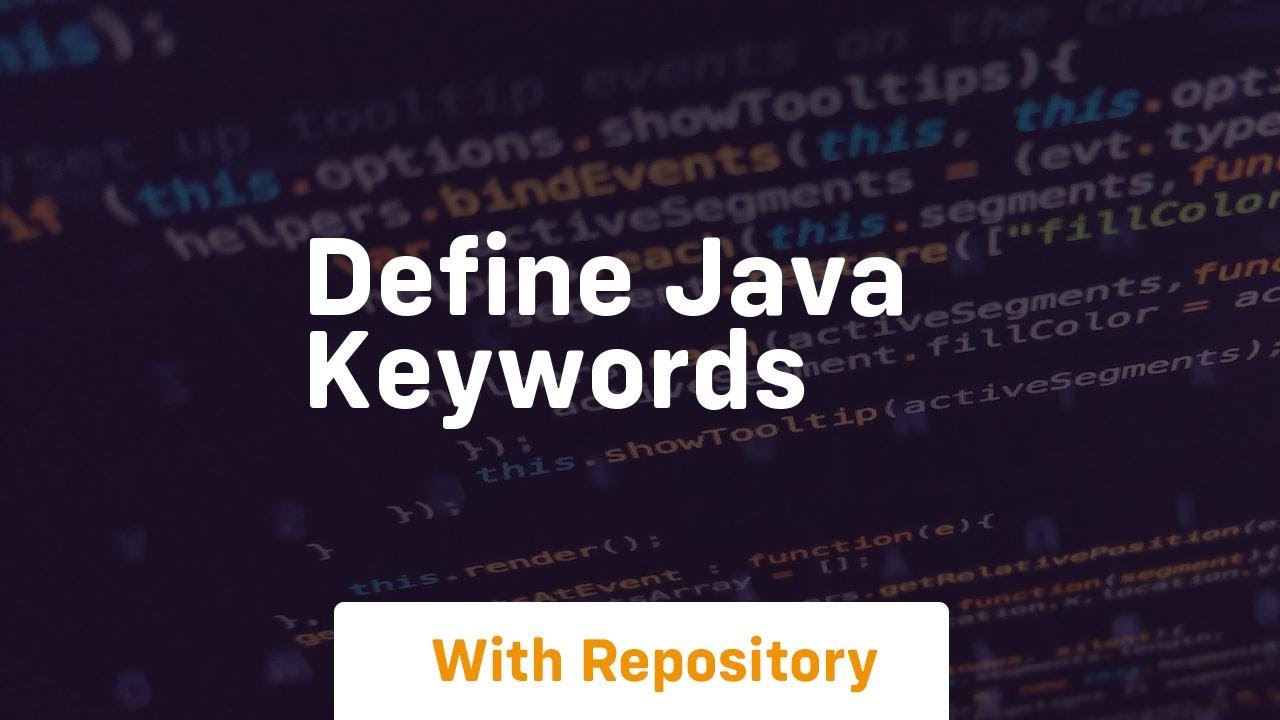 define java keywords - YouTube