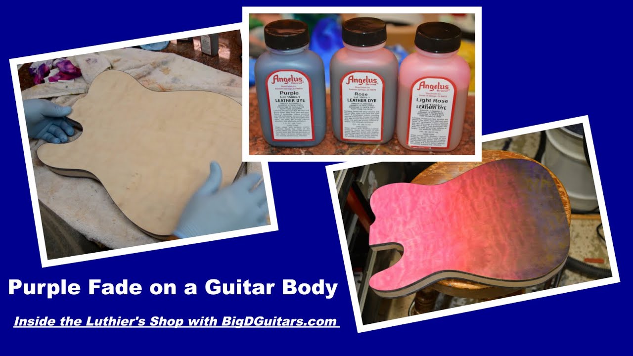 AMAZING DIY Purple Fade for Guitar on a Quilted Maple Top with Angelus ...