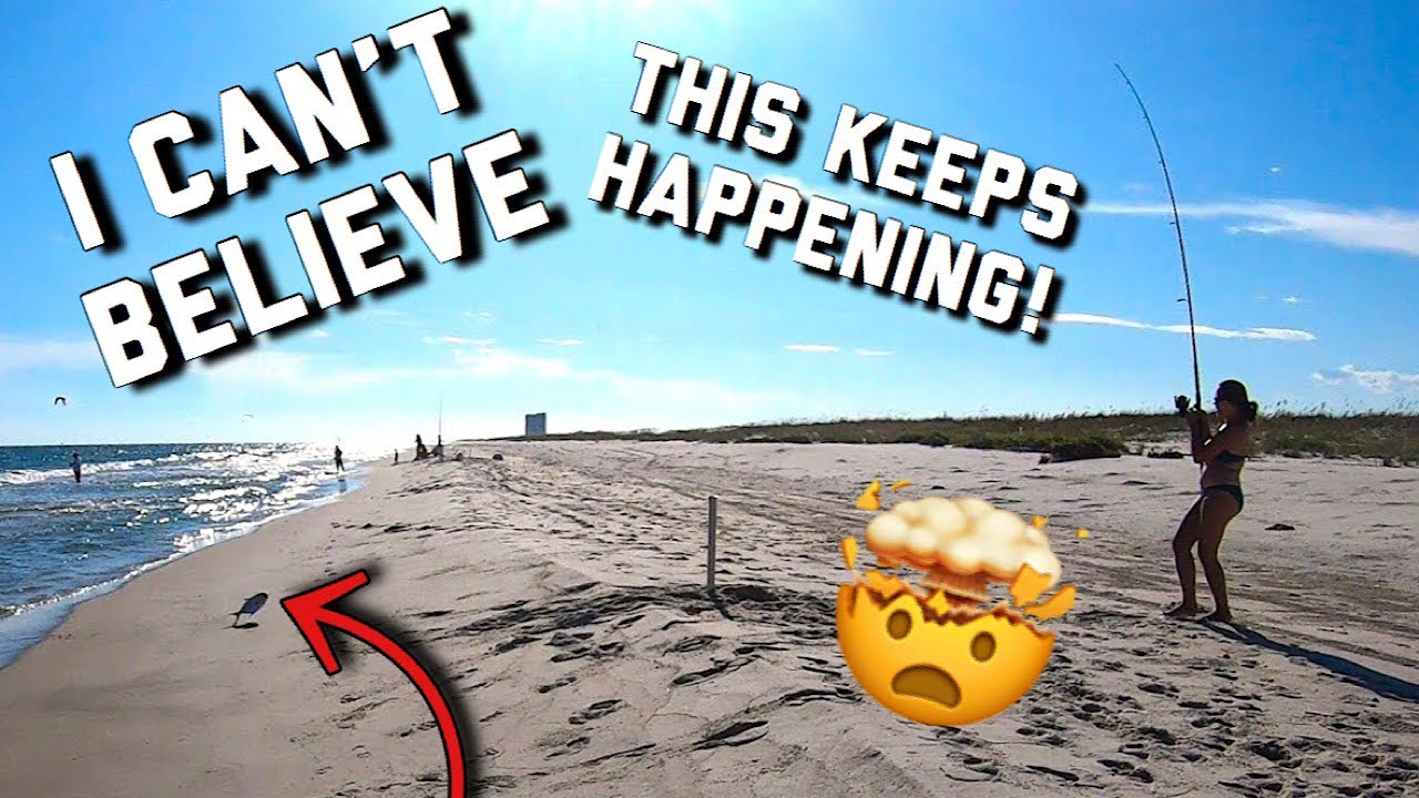 Surf Fishing | Pompano Fishing with NEW FISHBITES color - YouTube