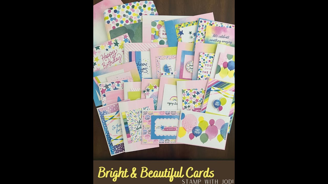 20 Bright & Beautiful Cards Tutorial - YouTube