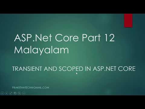 ASP.NET Core Part 12 | AddTransient and AddScoped in .Net core| Malayalam - YouTube