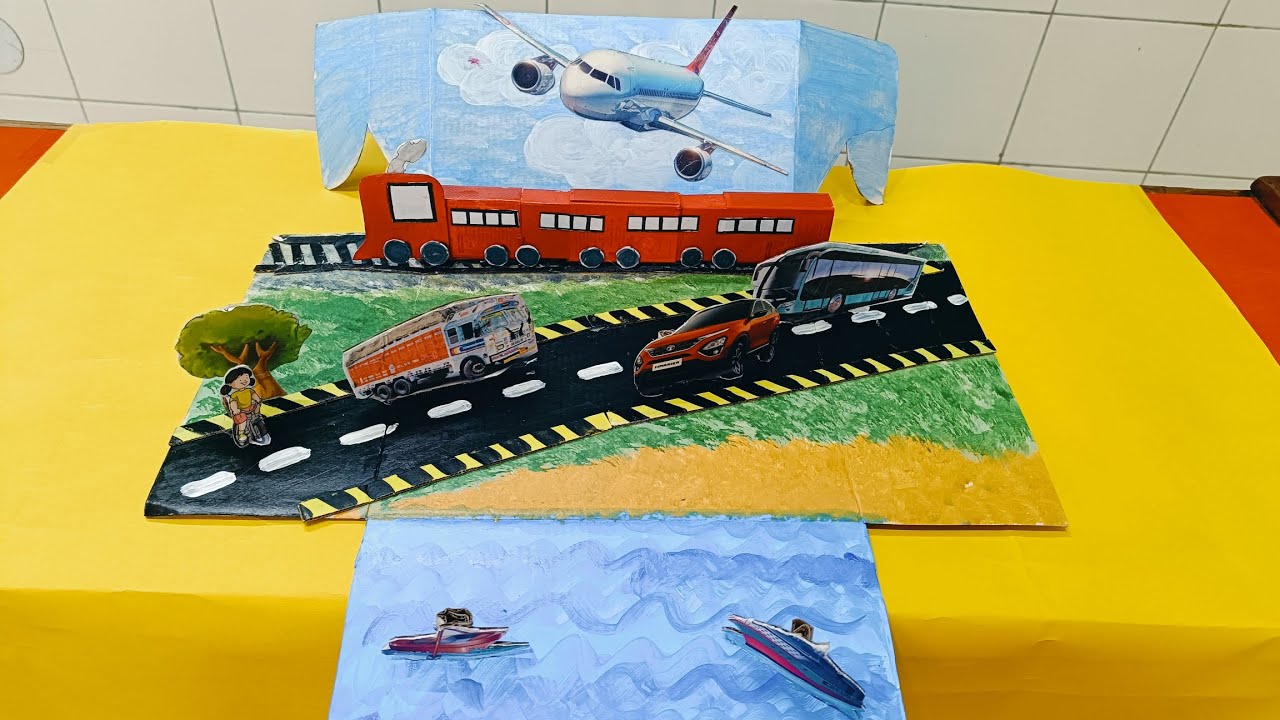 Means of transport/ Show and Tell/Land transport /DIY model/ Easy lines ...