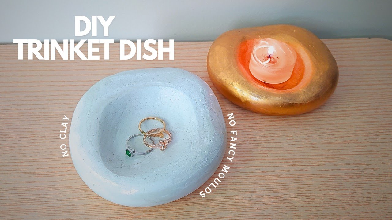 DIY Cement Trinket Dish | DIY Home Decor | Easy Room decoration - YouTube