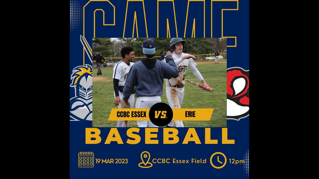 Baseball | CCBC Essex vs Erie Katz - YouTube