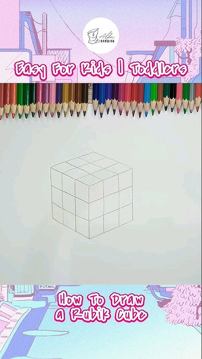 How to Draw a Rubik's Cube for Kids - Easy Tutorial - YouTube