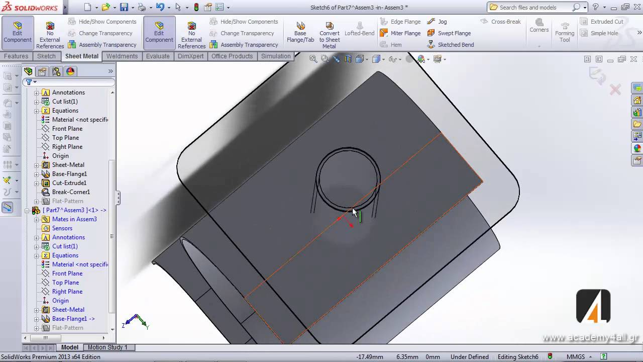 SolidWorks Sheet Metal δημιουργία Stand - YouTube