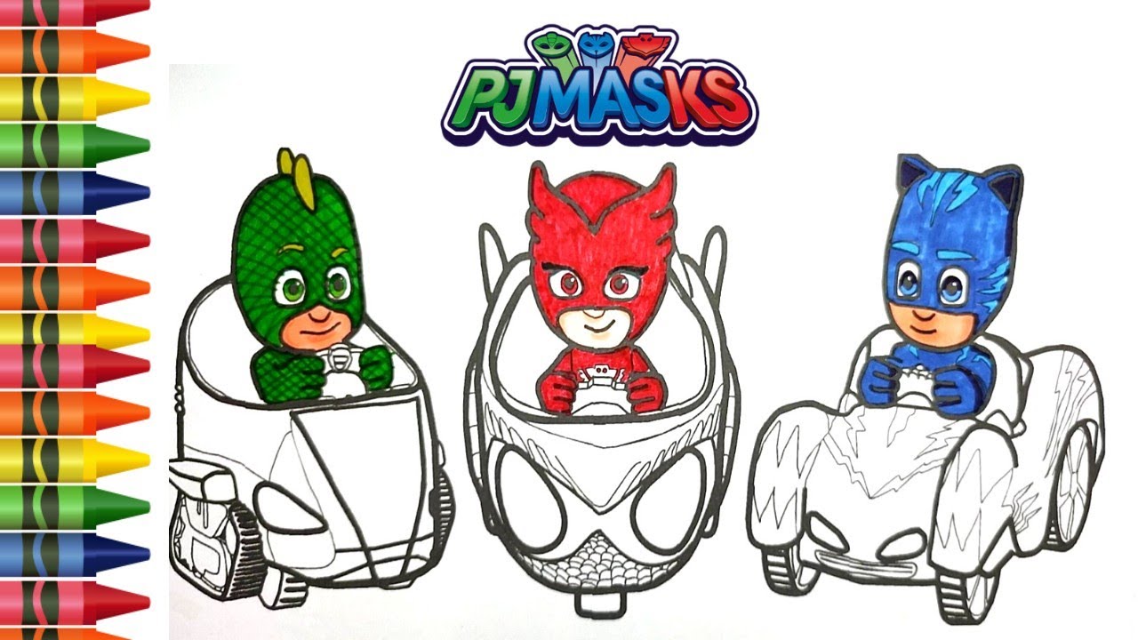 Belajar Cara Mewarnai Pj Masks #belajarmewarnai #pjmasks - YouTube