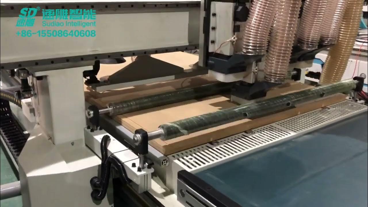 SUDIAO Four Heads Cnc Nesting Machine With Auto Loading Unloading Tables - YouTube