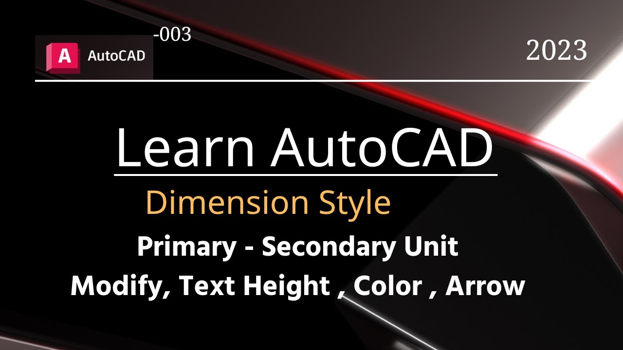 Dimension Style In AutoCAD 003 YouTube Dimension Style In AutoCAD 003 YouTube