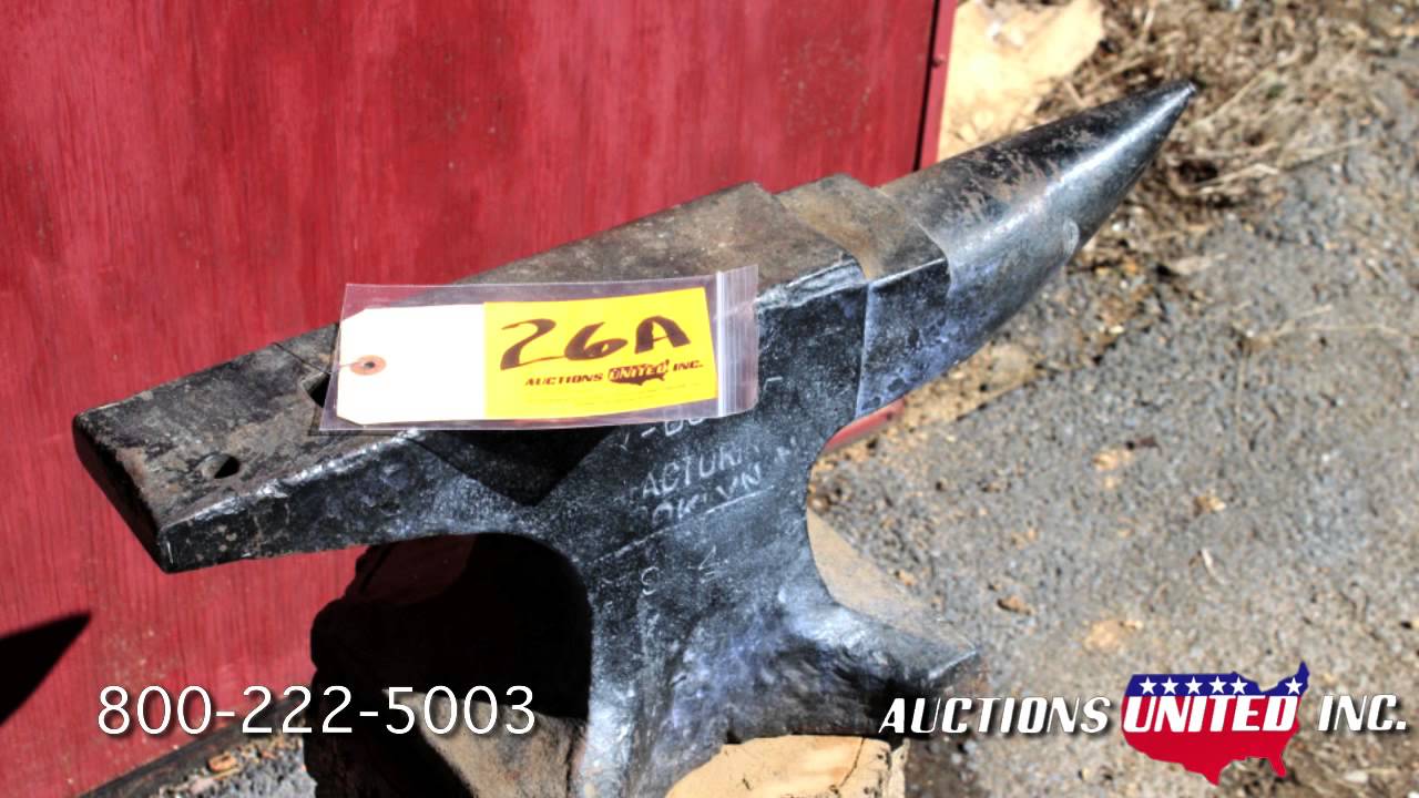 Patterson Estate- Lot 26A- Hay Budden 94 lb Blacksmith's Anvil - YouTube