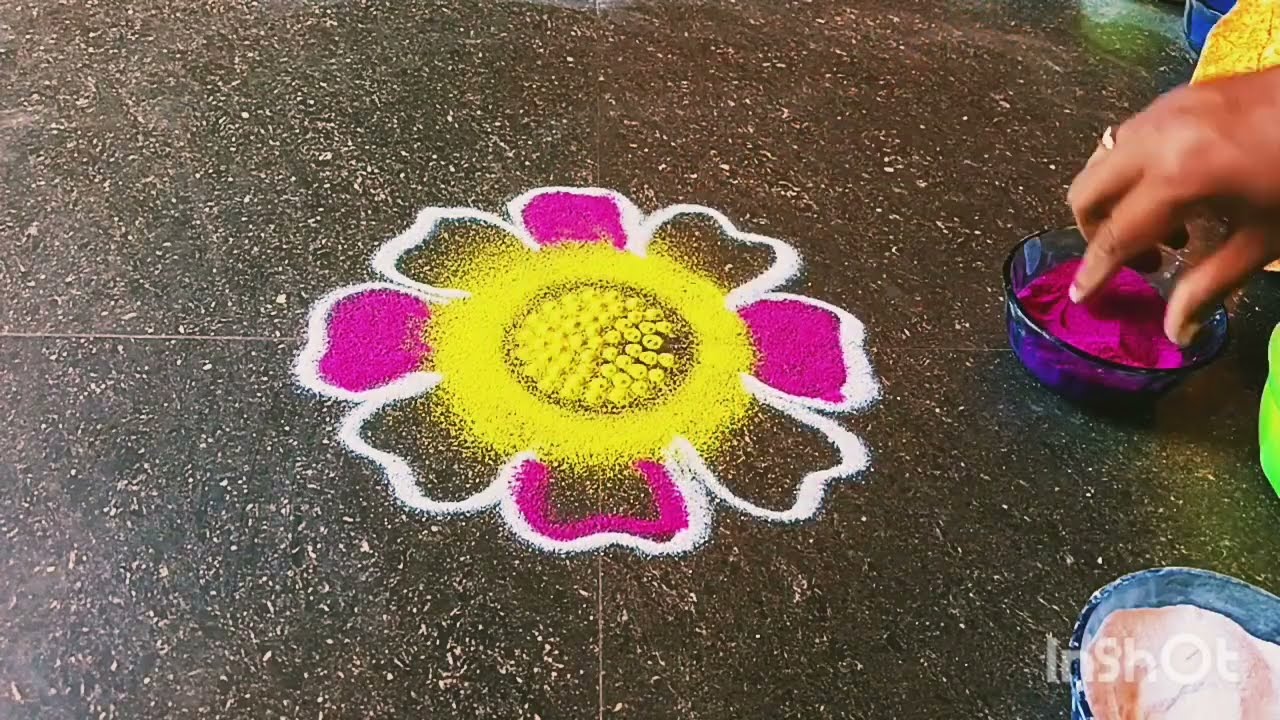 easy and innovative rangoli design 😍🥰 ugadi rangoli designs ...