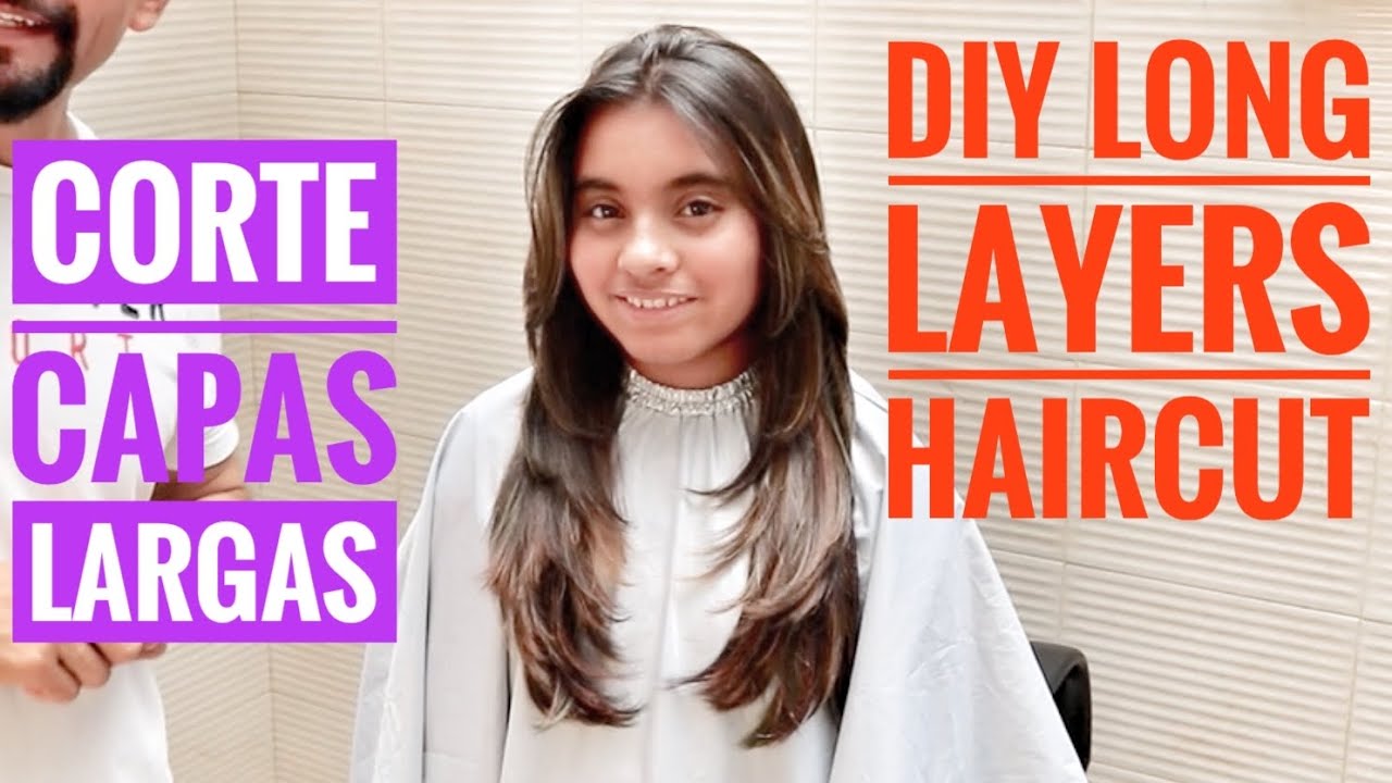DIY Long Layers Haircut - YouTube