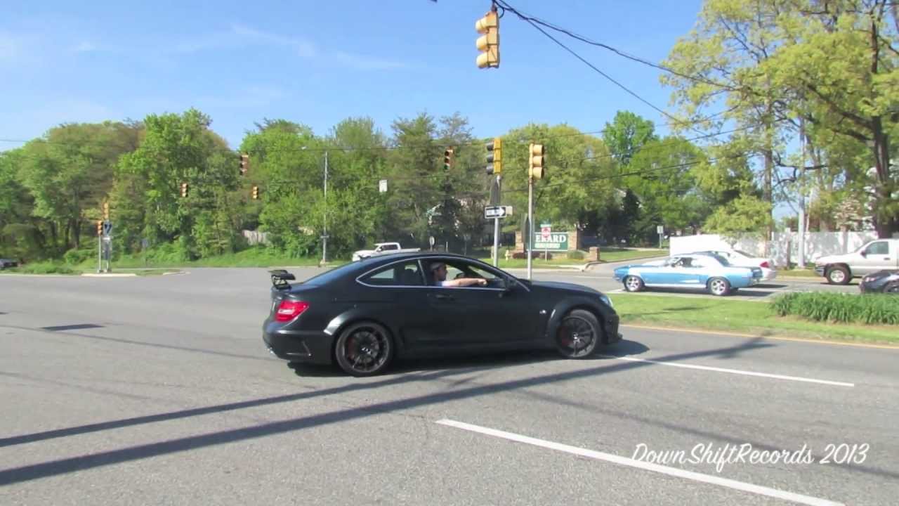 Matte Black C63 AMG Black Series Spins Out - YouTube