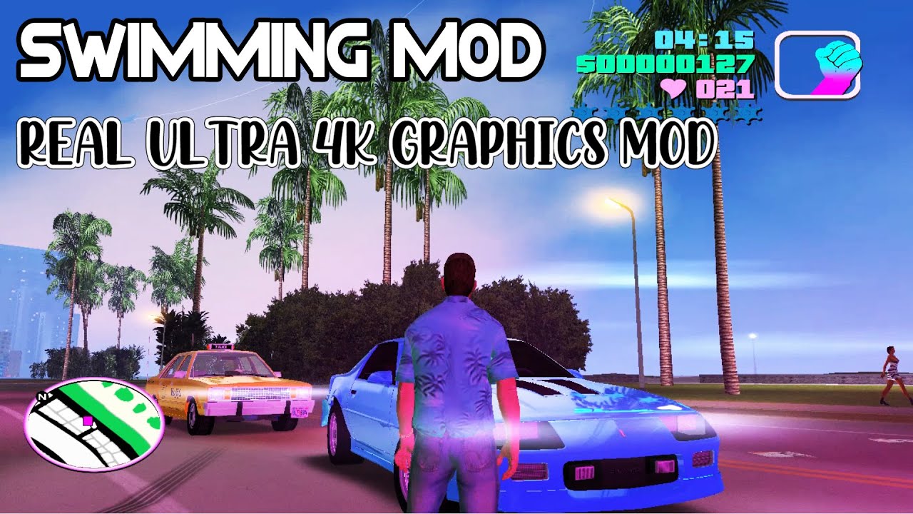 GTA Vice City | Real Ultra 4k Graphics Mod | Swimming | Handling | Sky ...