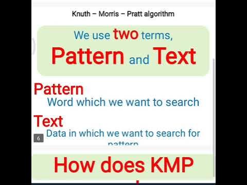 KMP algorithm data structure - YouTube