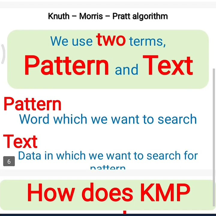 KMP algorithm data structure - YouTube