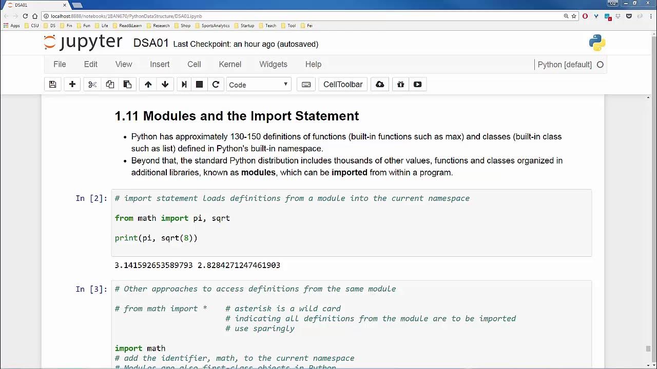 DSA0111 Scope, Namespace, Modules and Import Statement in Python - YouTube