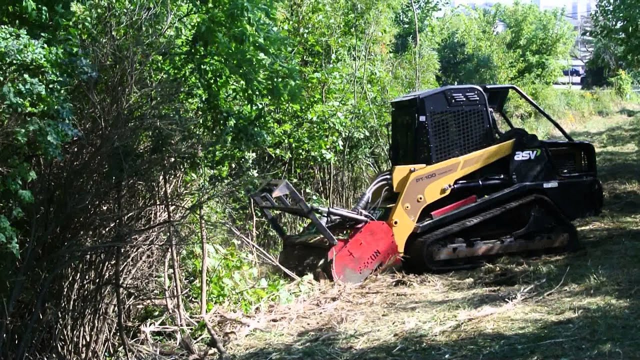 Plummer's Fecon Cutter Easement Clearing - YouTube