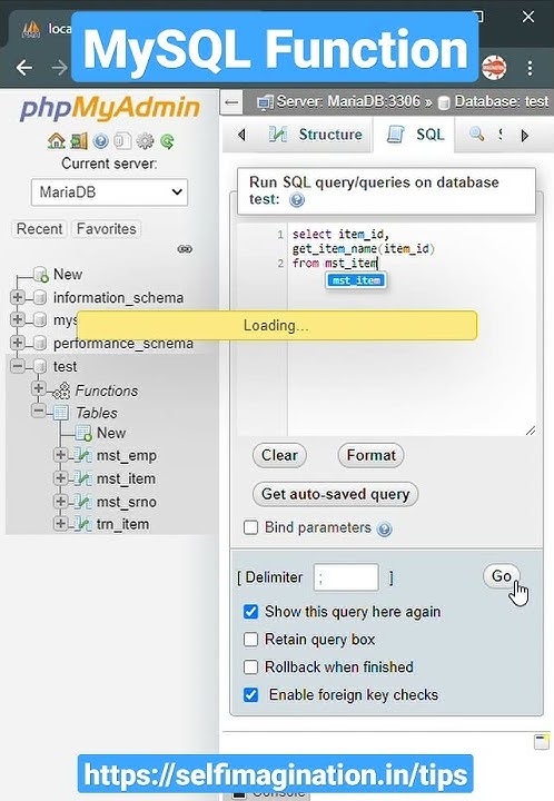 Mysql Udf Function In Hindi By Sandip Nigam Youtube