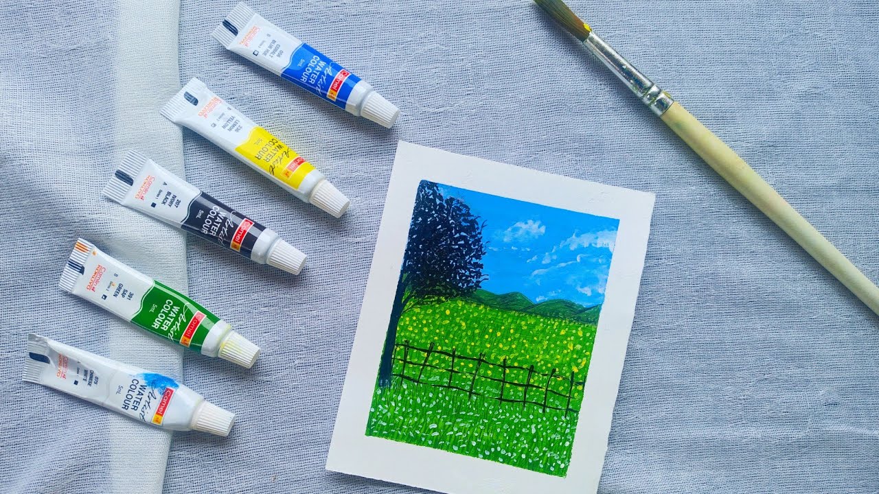 Easy Scenery painting for beginners || Easy Acrylic painting ...