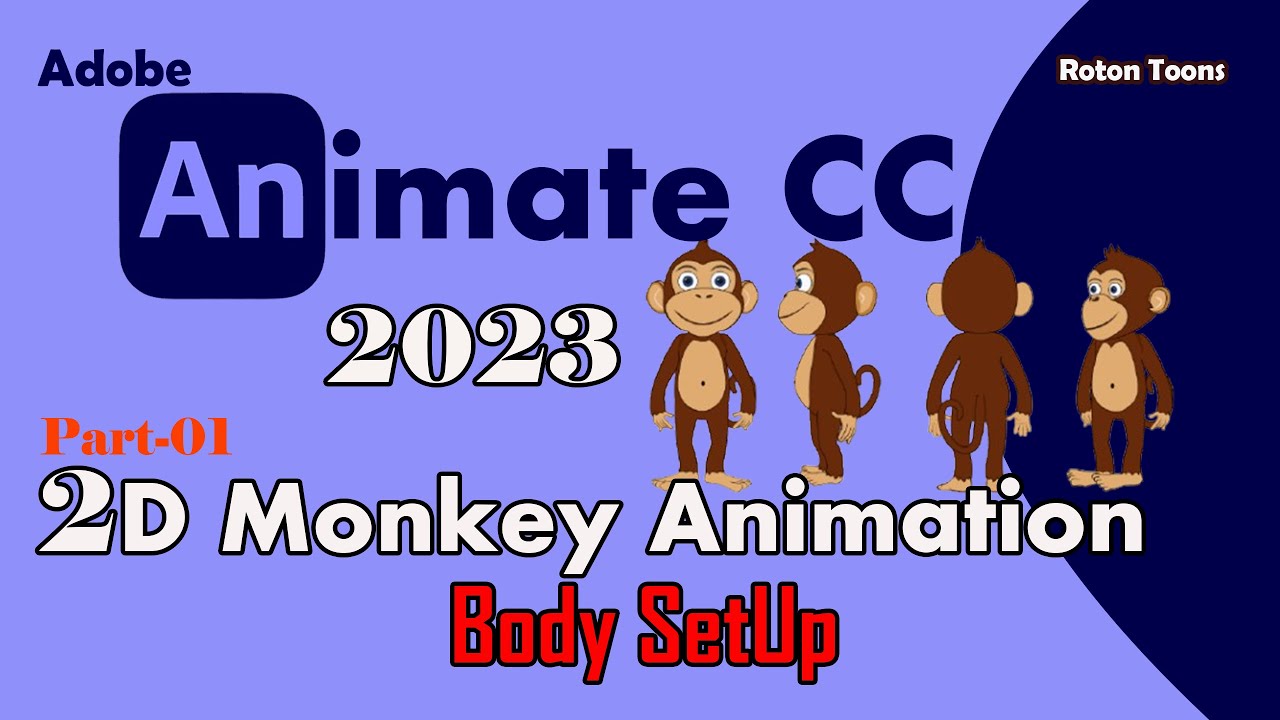 Adobe Animate CC 2023: 2D Monkey Animation | Tutorial | 2d Animation ...