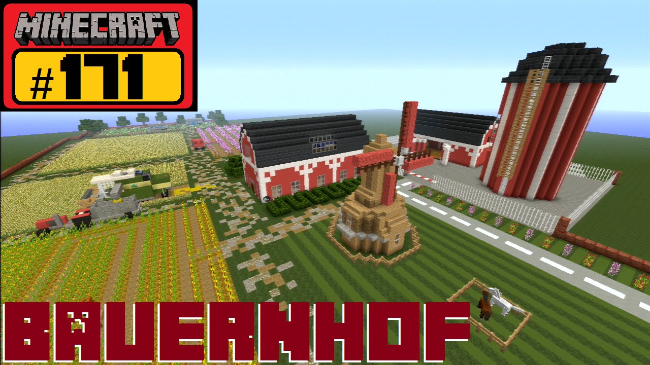 Minecraft Let's Build #171 - BAUERNHOF / BARN - YouTube