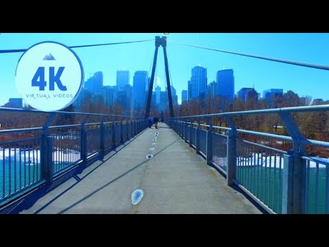 4K Virtual Walk - Calgary Bow river - Spring - YouTube