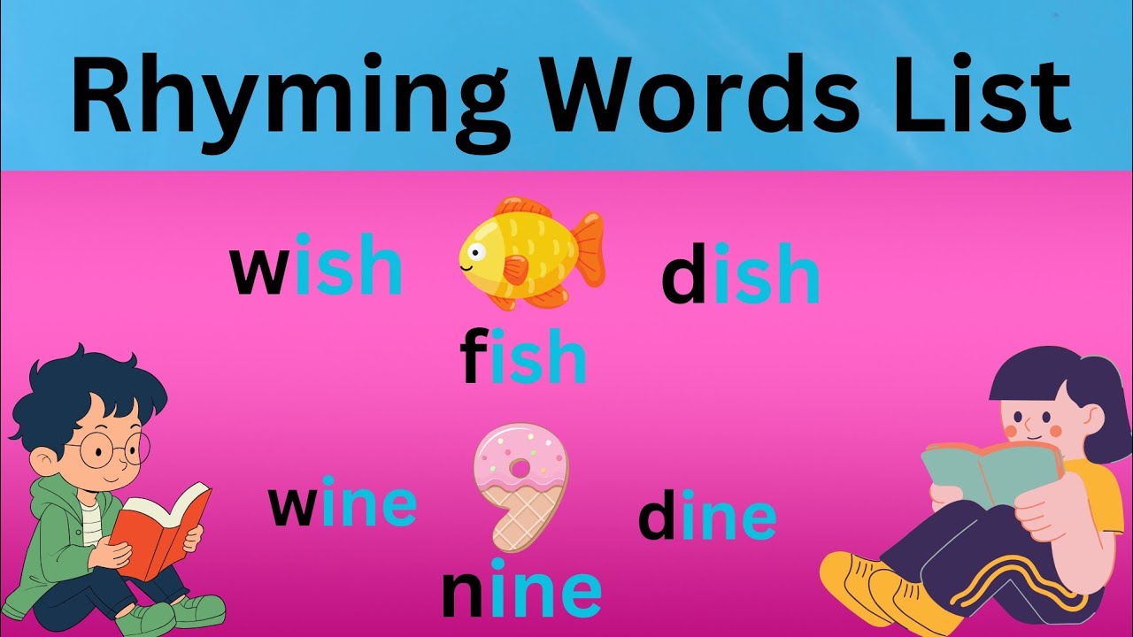 Rhyming Words For Kids || Learn Rhyming Words || Kindergarten ...