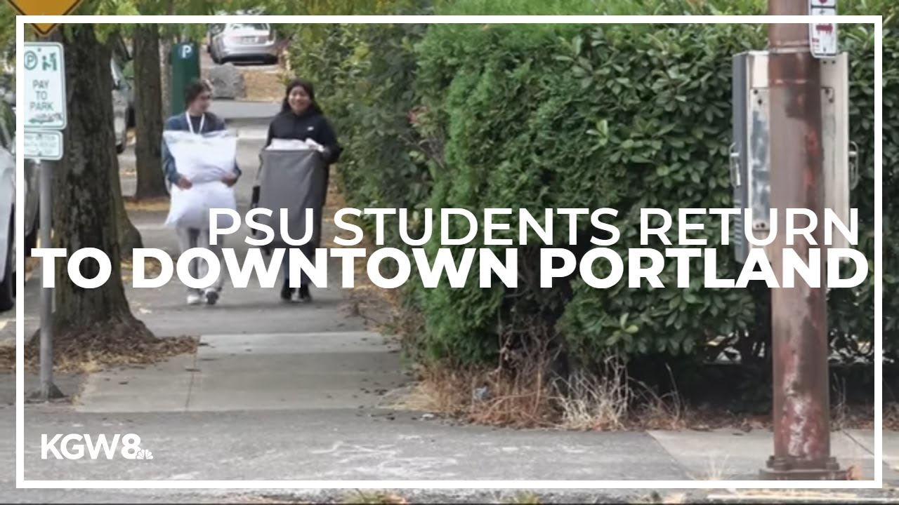 PSU students are returning to dorms in downtown Portland - YouTube