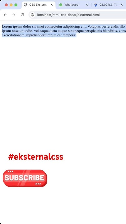 Eksternal Css Tutorial Coding Webdev Css Csstutorial Html Programming Youtube