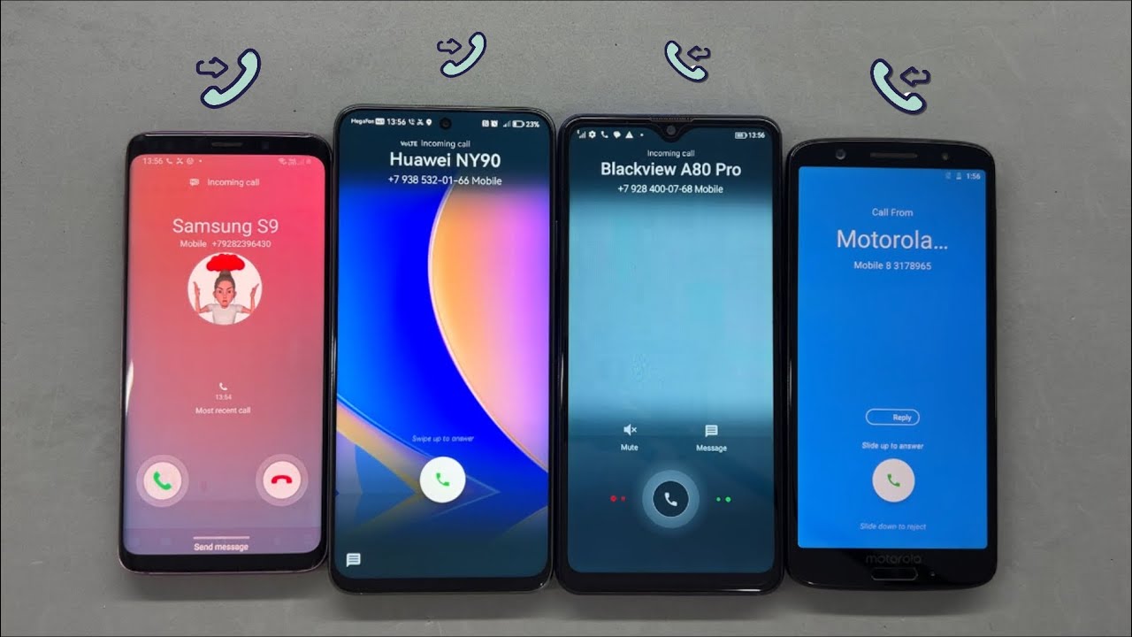 Huawei NY90 + Samsung Galaxy S9 + Blackview A80 Pro + Motorola Moto 1S ...