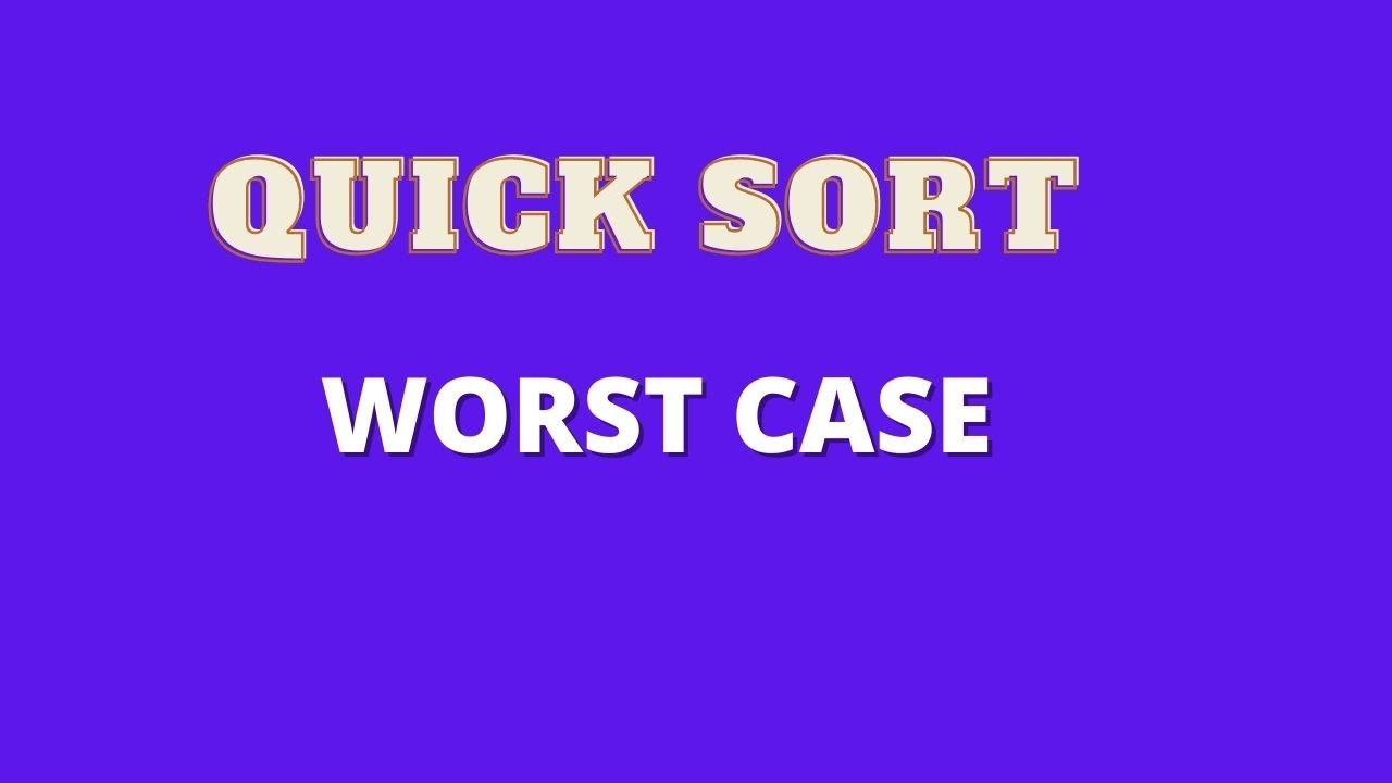 quick sort in c++ part(C) | Quick sort worst case | quick sort vs ...