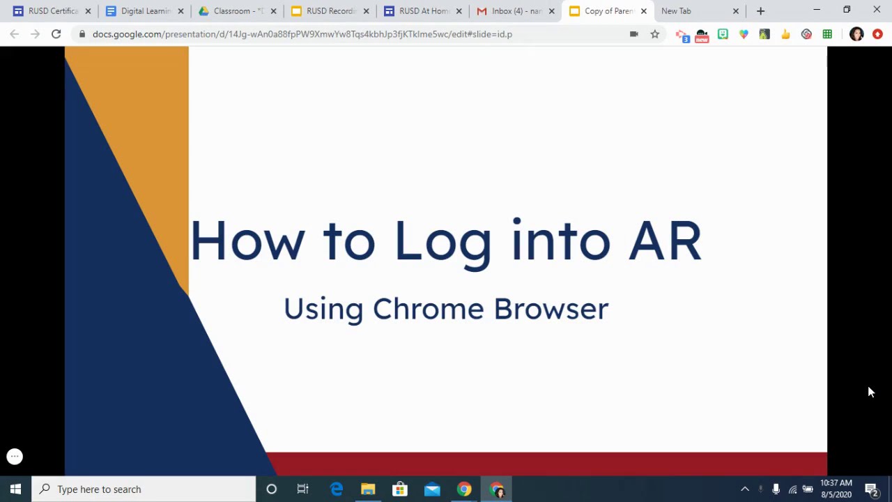 How to Log into AR from Chrome Browser - YouTube