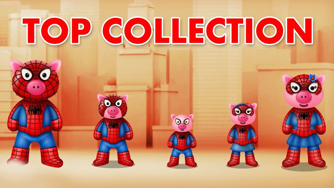 The Finger Family Spider Pig Family | Thor Monkey Family | More Super ...