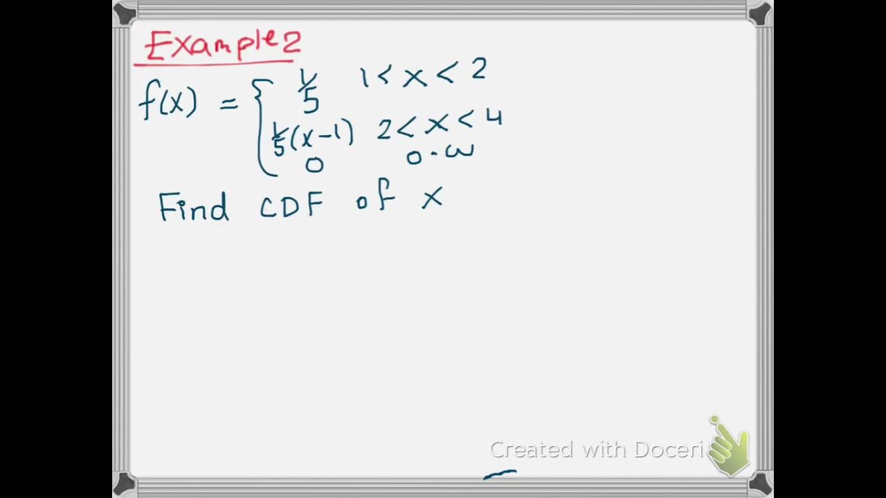 Pdf to cdf- continuous random variable part2 - YouTube