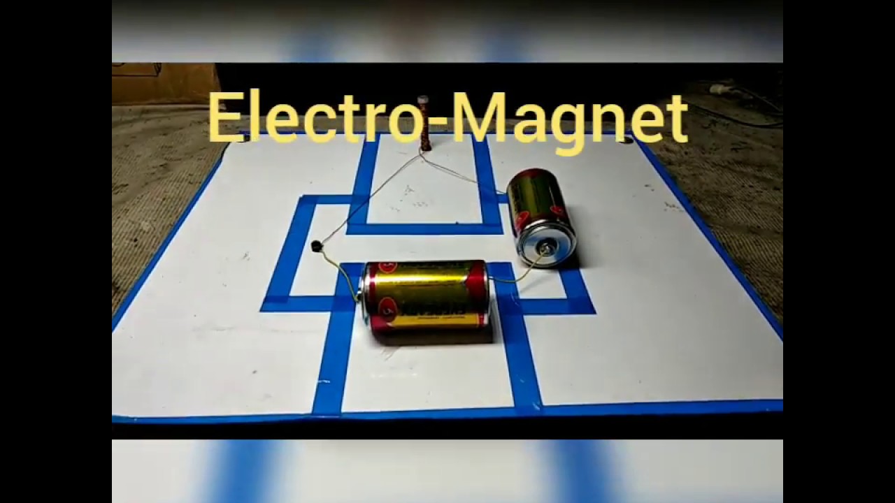 simple Electromagnet school project - YouTube