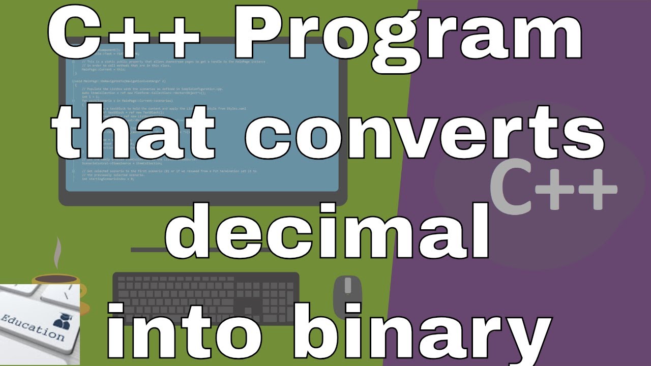 C Program That Converts Decimal Number Into Binary Number Youtube 1466