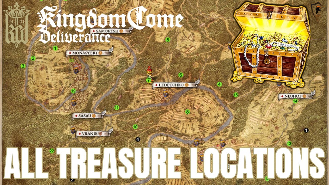 Kingdom Come Deliverance: All 25 Treasure Map Solutions & Rewards - YouTube
