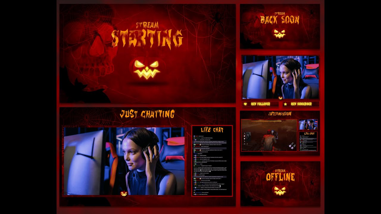 Scary Halloween Horror Stream Overlay – Intense, Spooky, Animated ...