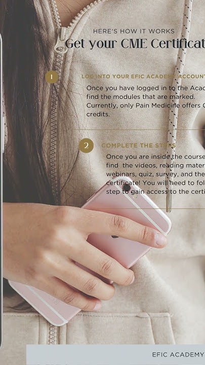 EFIC Academy: How to claim your CME certificate - YouTube