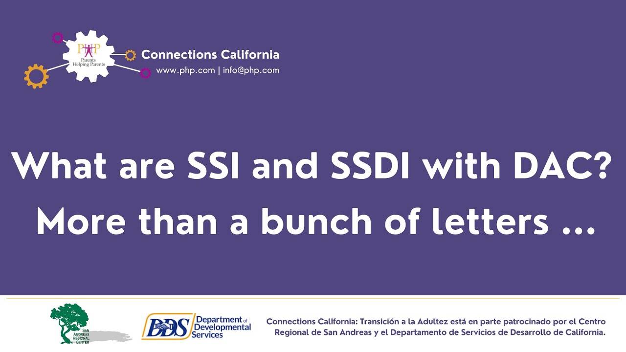 What are SSI and SSDI with DAC? More than a bunch of letters ... - YouTube