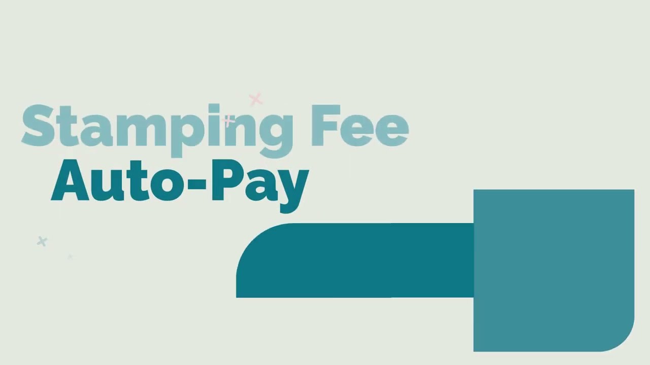 Stamping Fee Auto-Pay Guide - YouTube