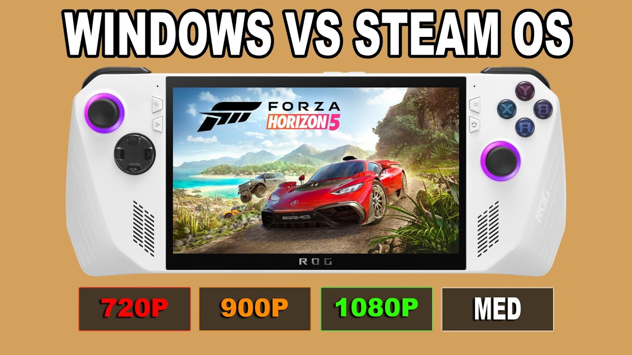 Steam OS vs Windows 11 | Forza Horizon 5 | ROG ALLY Performance Review ...