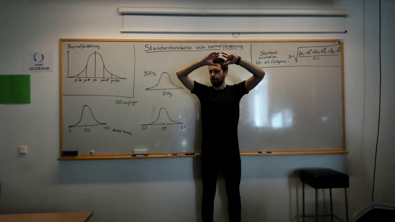 Matematik 2: STANDARDAVVIKELSE OCH NORMALFÖRDELNING - YouTube