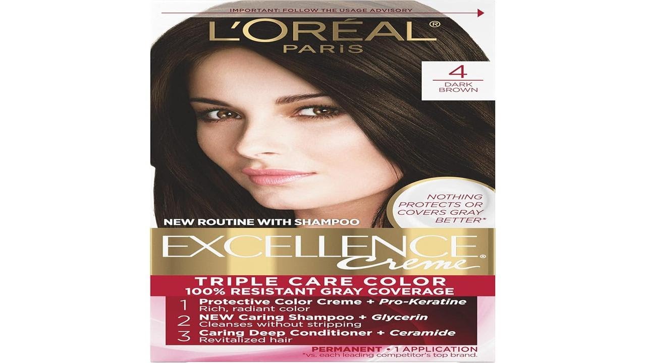 loreal paris excellence creme permanent hair color 4 dark brown 100 ...