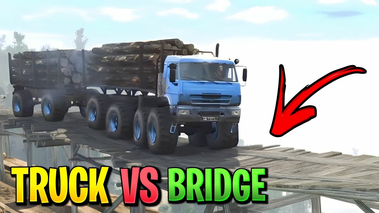 Truck Vs Wooden Bridge || Overloaded Truck Crossing This Bridge Easily ...